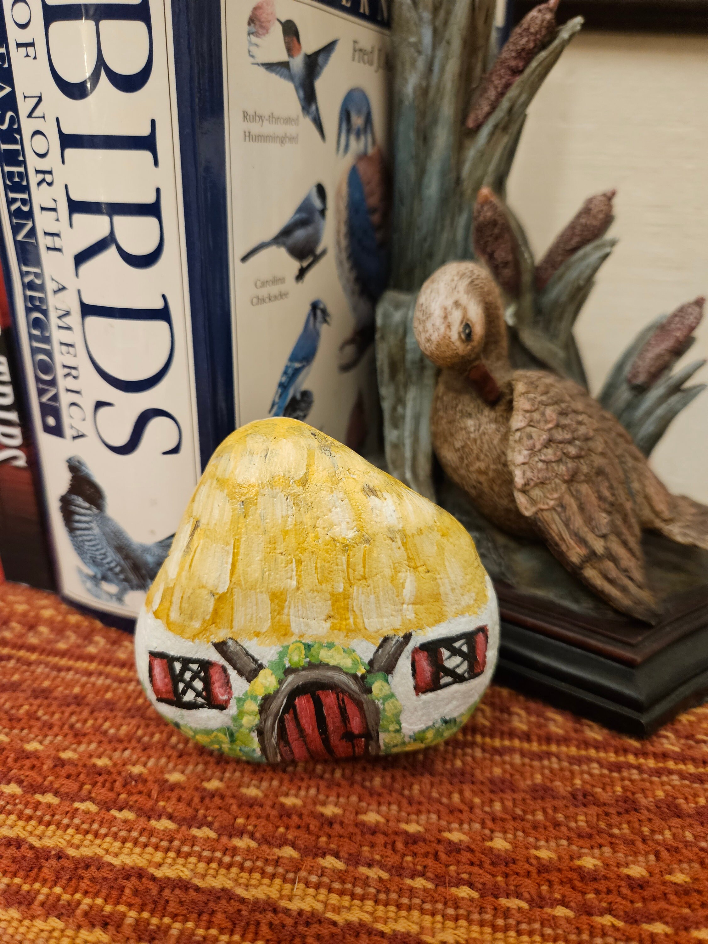 Painted Rock Cottage, Fairy Garden Rock Cottage, Rock Art, Stone Gnome ...