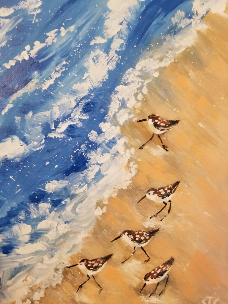 Original Art Beach Wall Art Coastal Theme Art Beach Decor - Etsy