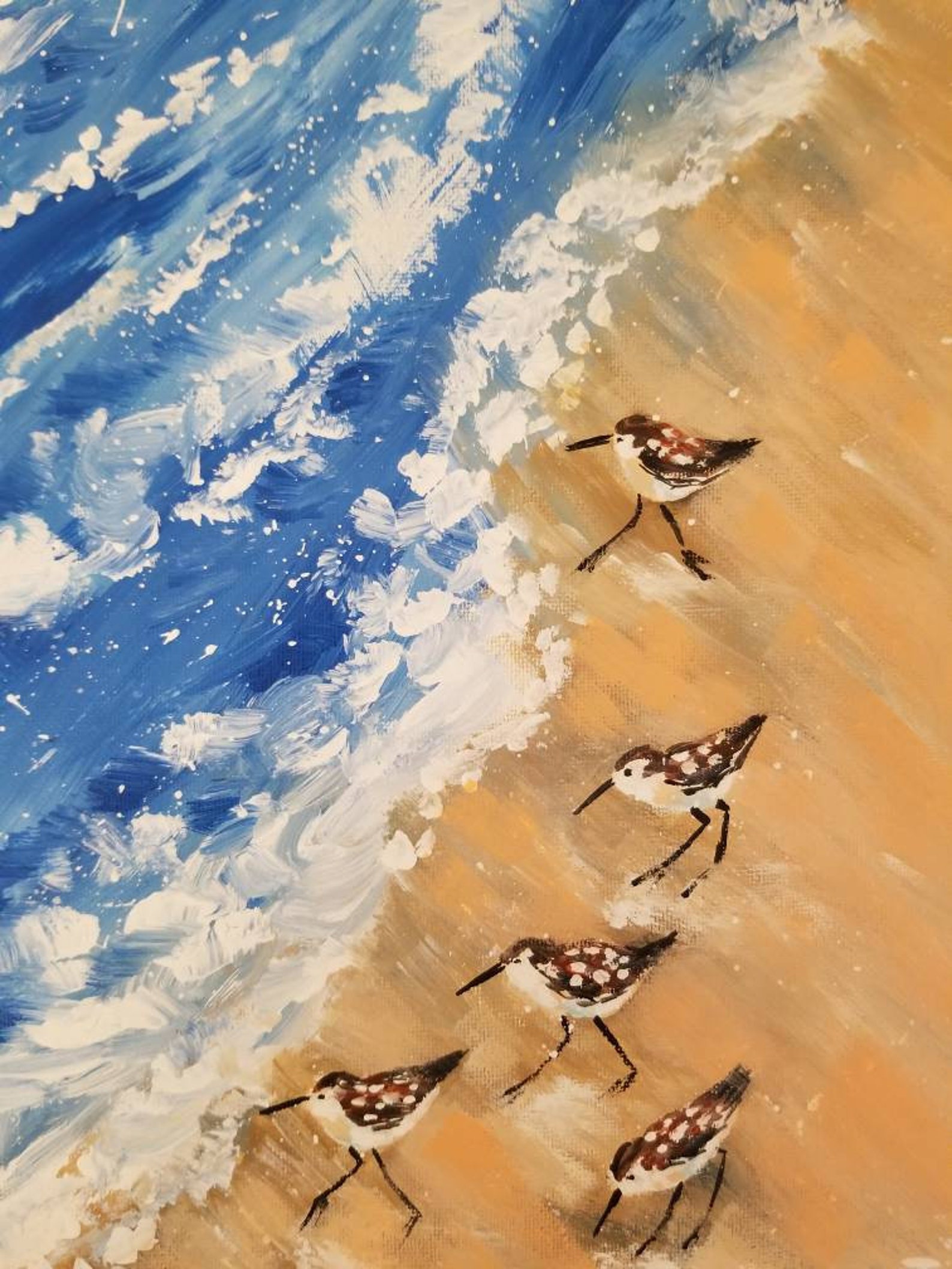 Original Art Beach Wall Art Coastal Theme Art Beach Decor - Etsy