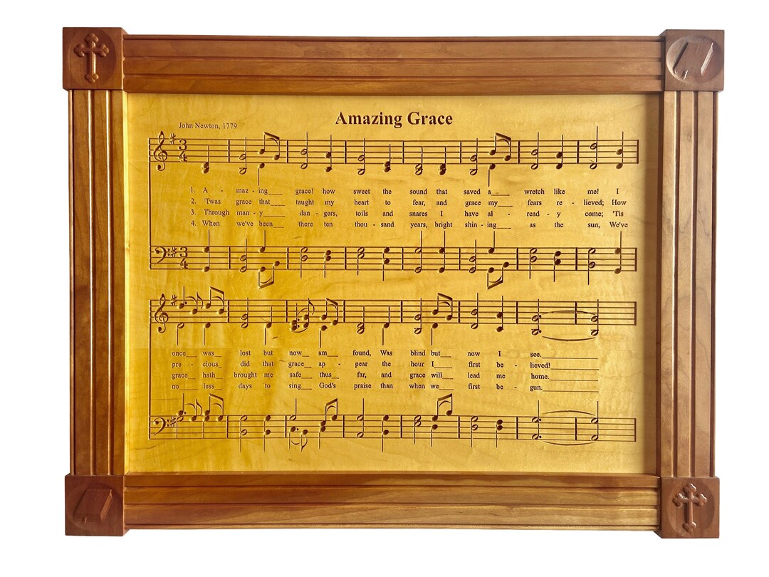 Amazing Grace Carved Maple and Cherry Wood Plaque - Etsy