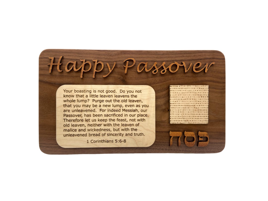 Happy Passover 3D Plaque With Raised Letters and Matzah Bread Made From ...