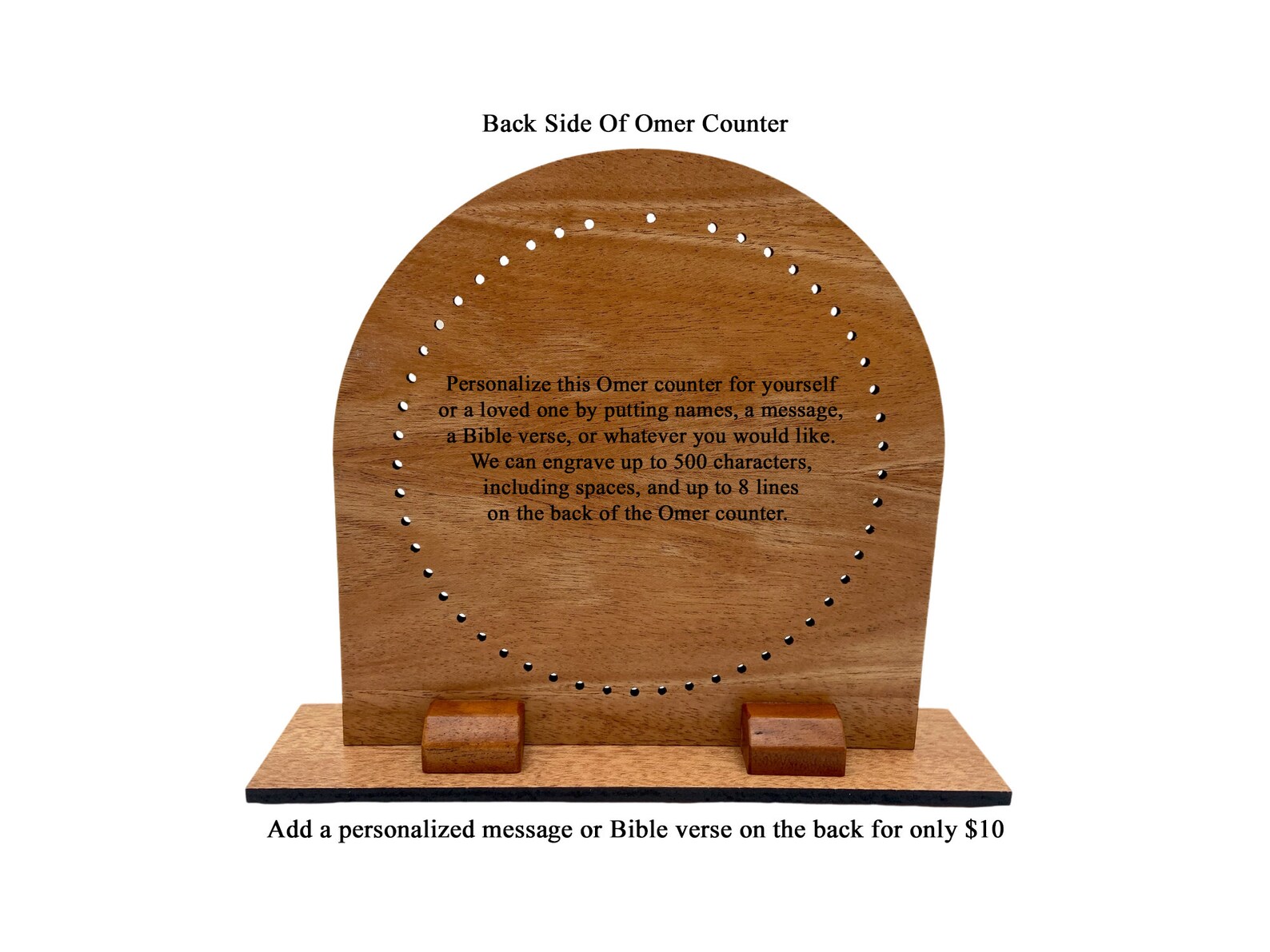 Omer Counter (laser Engraved) With Optional Personalization on the Back ...