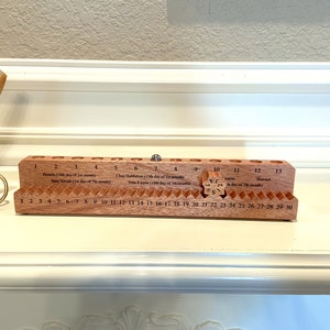 Perpetual Hebrew Calendar (carved and Laser Engraved With Optional ...