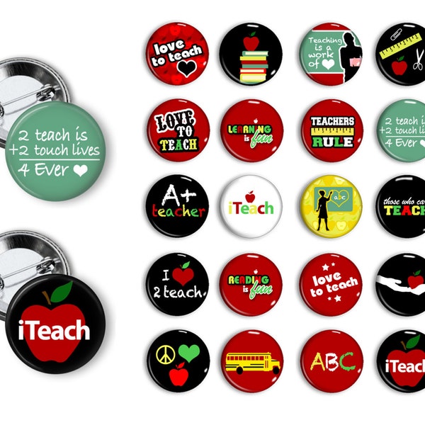 Teacher Buttons - Etsy