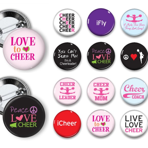 Cheer Buttons - Etsy
