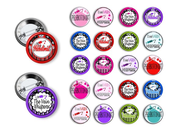 Phlebotomist Pins Phlebotomist Buttons Nurse 1.25 pulgadas - Etsy España