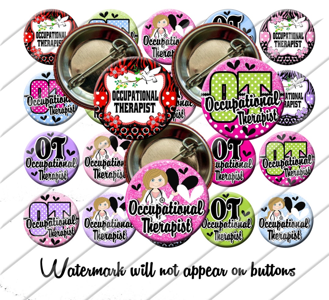 OT Occupational Therapist Pins Pinback Button Set 1.25 Inch - Etsy
