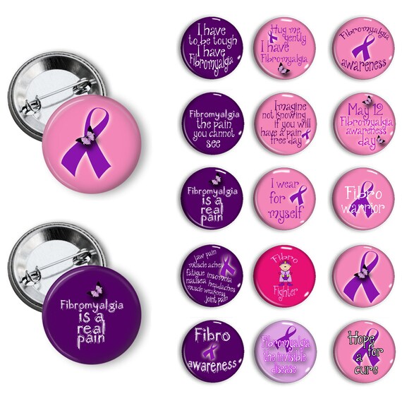 Fibromyalgia Awareness Pins Fibromyalgia Awareness Buttons | Etsy