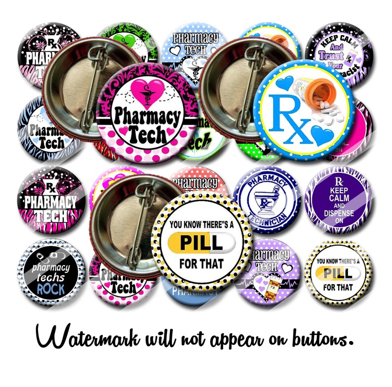 Pharmacy Tech Pharm Tech Pharmacist Technician Pins Pinback - Etsy