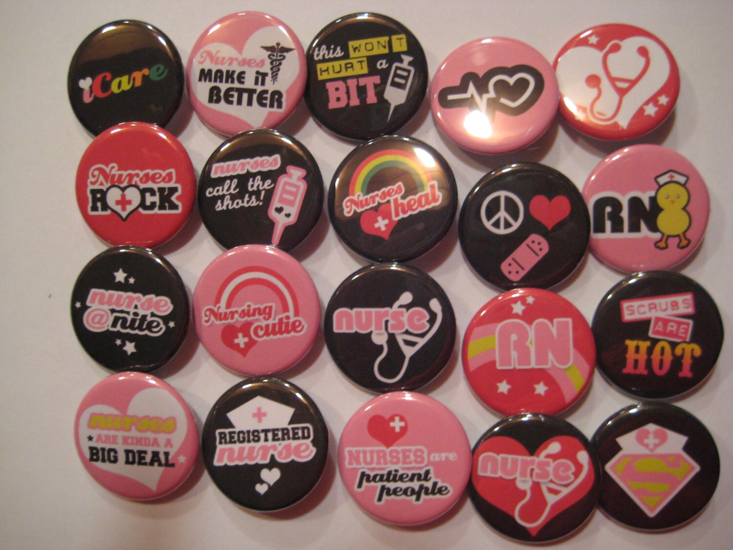 Nurse Nursing RN Pin Back Button Party Favors 1.25 inch | Etsy