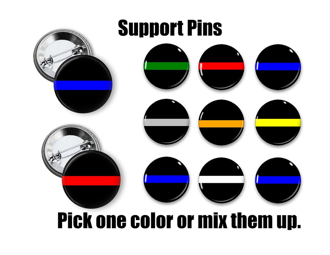 Thin Blue Line, Red Line, Gray Line, Yellow Line, Green Line, White ...