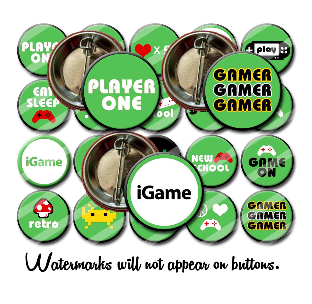 Gamer Video Gamer Pins Video Gamer Gifts 1.25 Inch Pinback Button Party ...