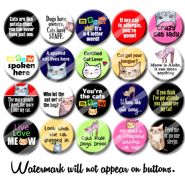 Cat Buttons - Etsy