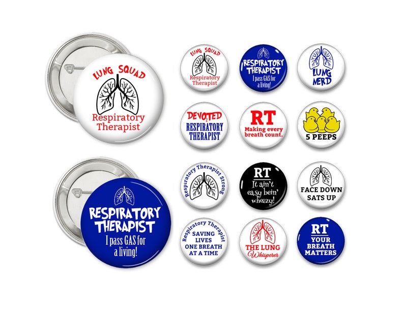 Respiratory Therapist Appreciation Button Set of 12 RT Week - Etsy