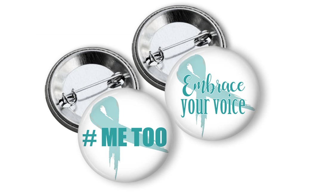 Sexual Assault Awareness Me Too Pins, Buttons, Badges 2.25 Inch Pinback ...