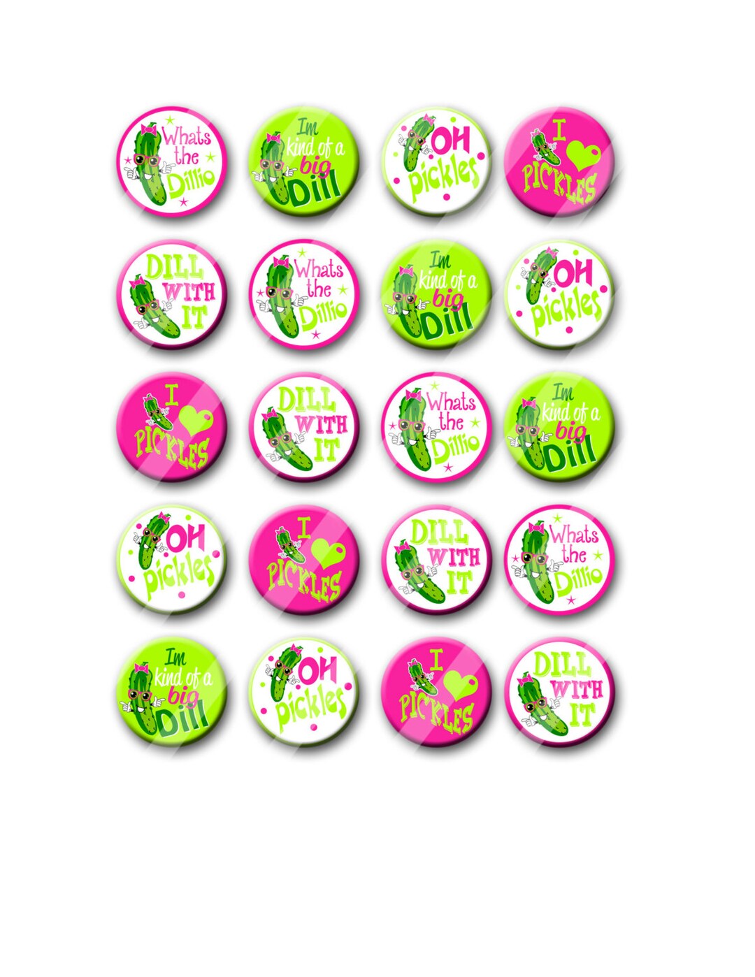 Funny Pickle Theme Birthday Party Favors Pin Back Button Party Favors 1 ...