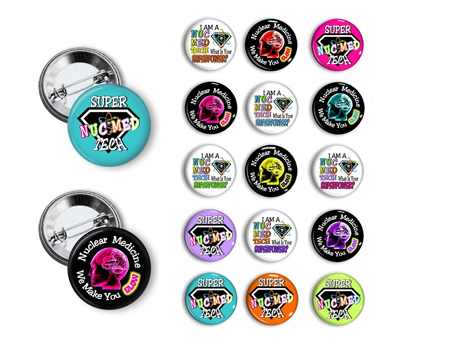Nuclear Medicine Tech Pins Pinback Button Set 1.25 Inch Gift - Etsy