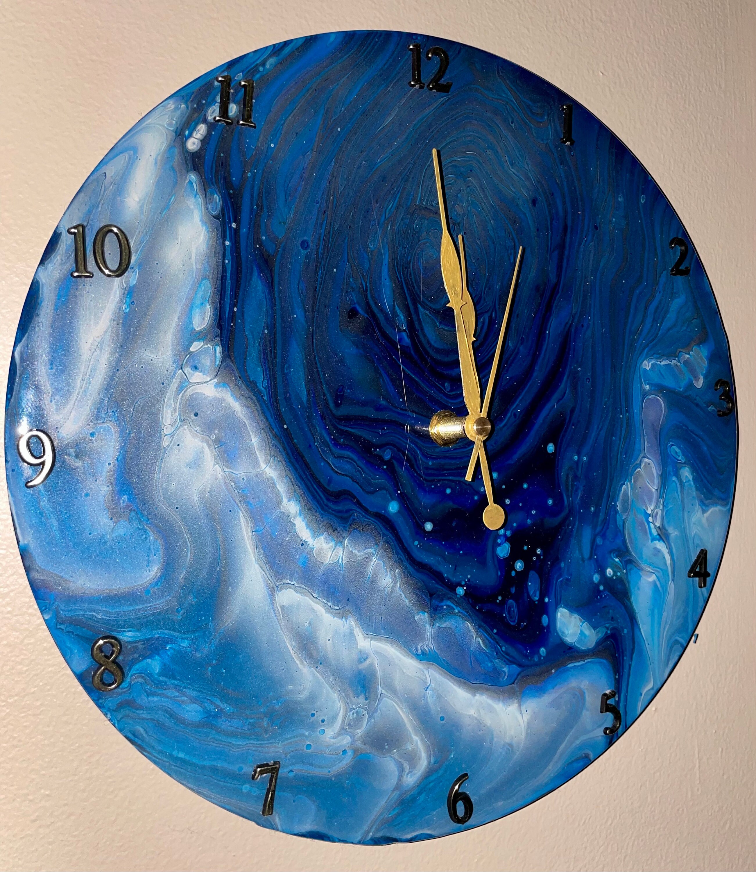 Acrylic Pour Ethereal Clock. - Etsy