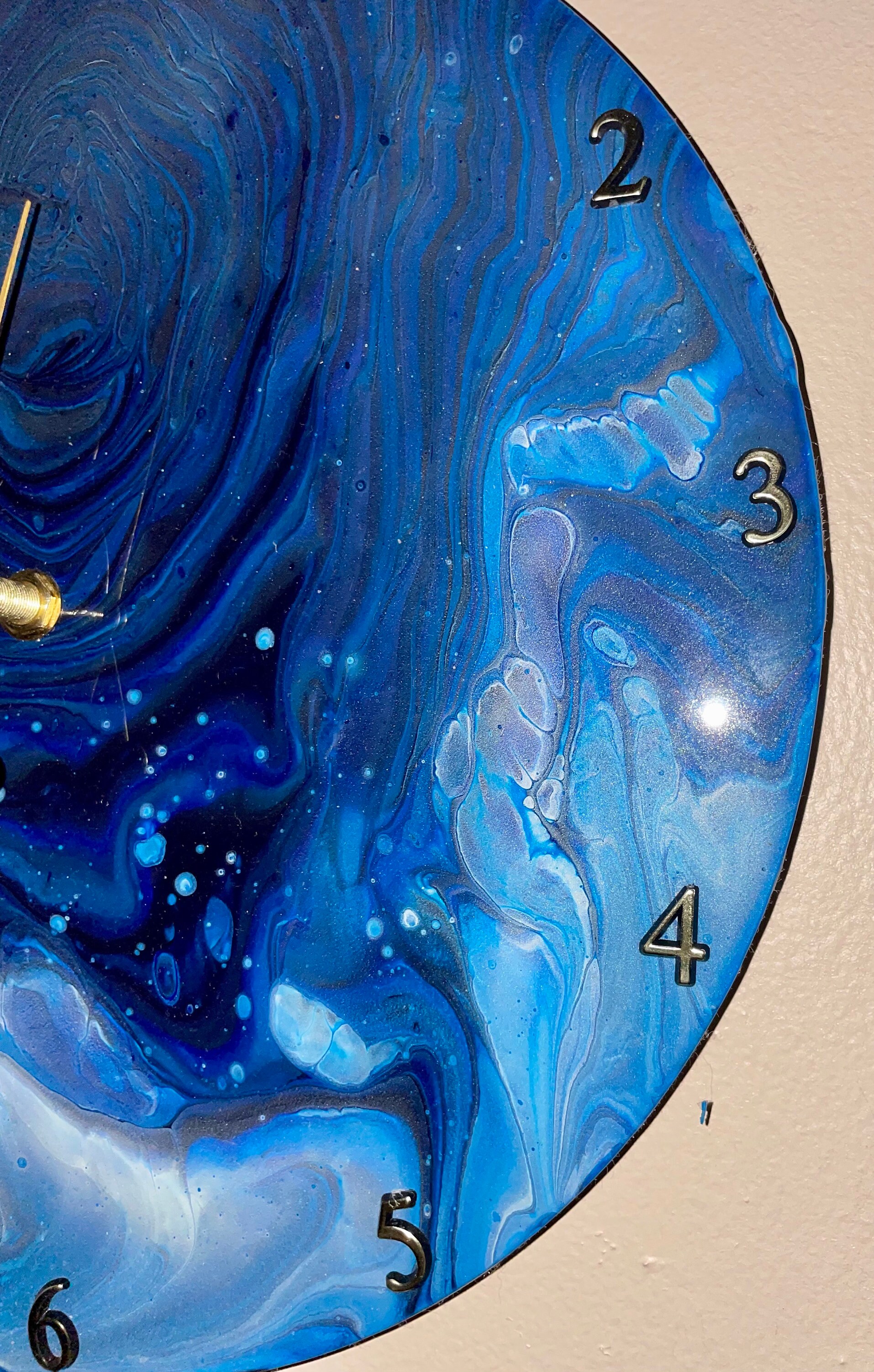 Acrylic Pour Ethereal Clock. - Etsy