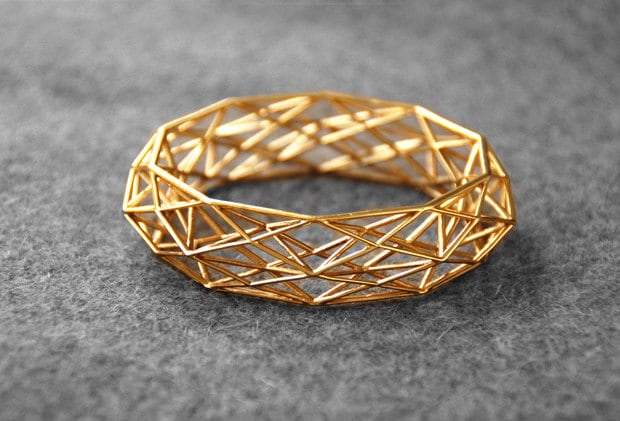 Gold Geometric Bracelet Constructionist, Sleek - Etsy