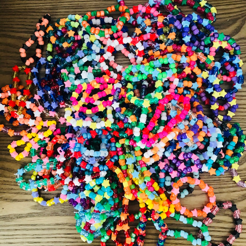 STAR Kandi Bracelets random selection PLUR candy Kawaii | Etsy