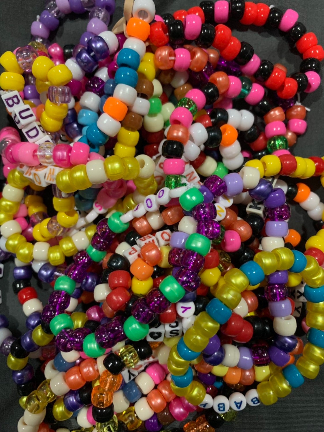 Random Kandi Bracelets All Words PLUR Candy Kandi Kandi - Etsy Australia