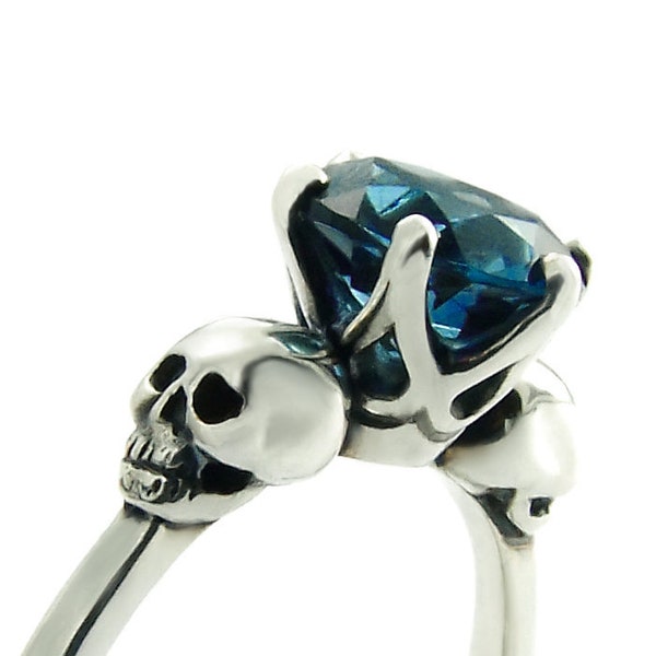 Skull Gem Ring - Etsy