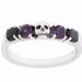 HELICE Skull Wedding Ring With Gemstones in Sterling Silver - Etsy