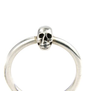 Small Silver Skull Ring, Womens Tiny Ring, Memento Mori, Goth Style - Etsy