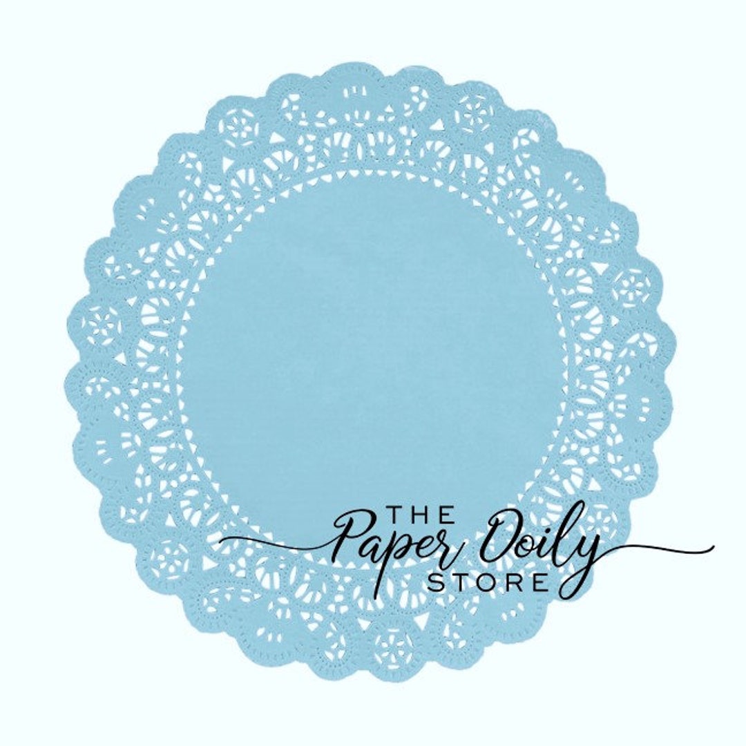 BABY BLUE Paper Doilies Normandy | 4" 5" 6" 8" 16"sizes | Light Blue ...