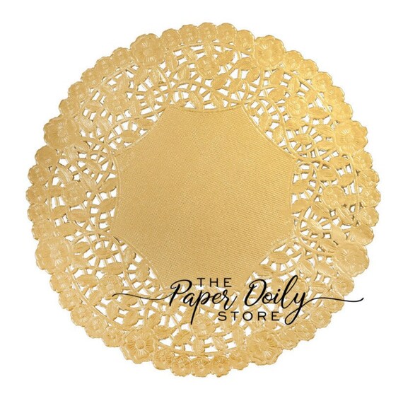 Gold Doily 150 12 GOLD Metallic Foil PAPER DOILIES | Etsy