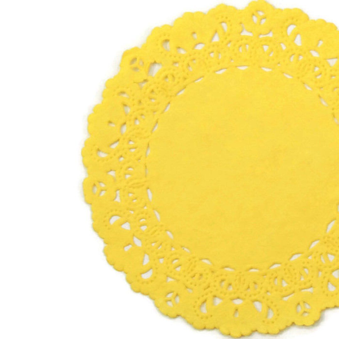 CANARY YELLOW Paper Doilies | 4" 6" Sizes | Yellow Color Doily, Yellow ...
