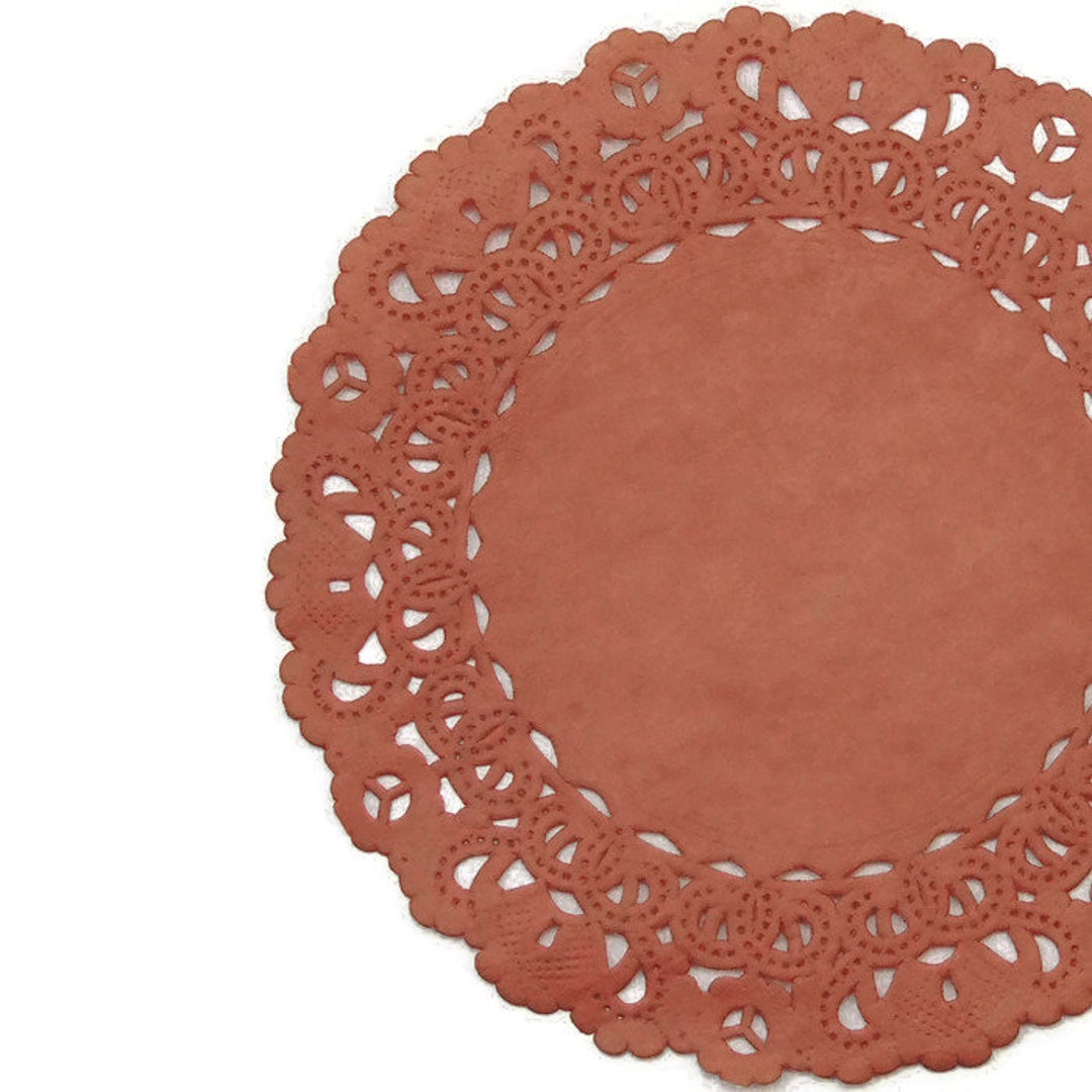 TERRA COTTA Paper Doilies | 4" 5" 6" 8" 10" Sizes | Rust Round Paper ...
