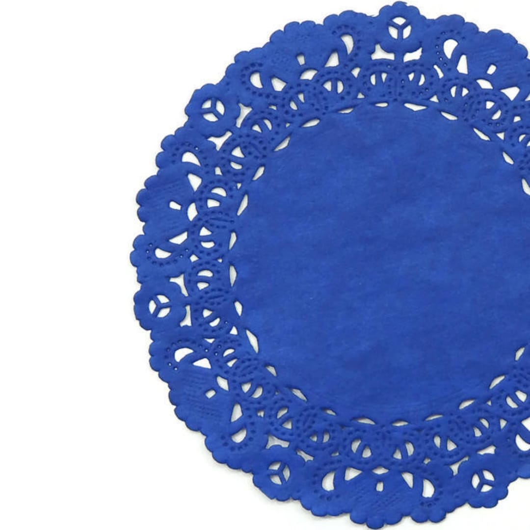 SAPPHIRE BLUE Paper Doilies 4 5 6 8 10 12 14 Sizes Round Royal Doilies ...