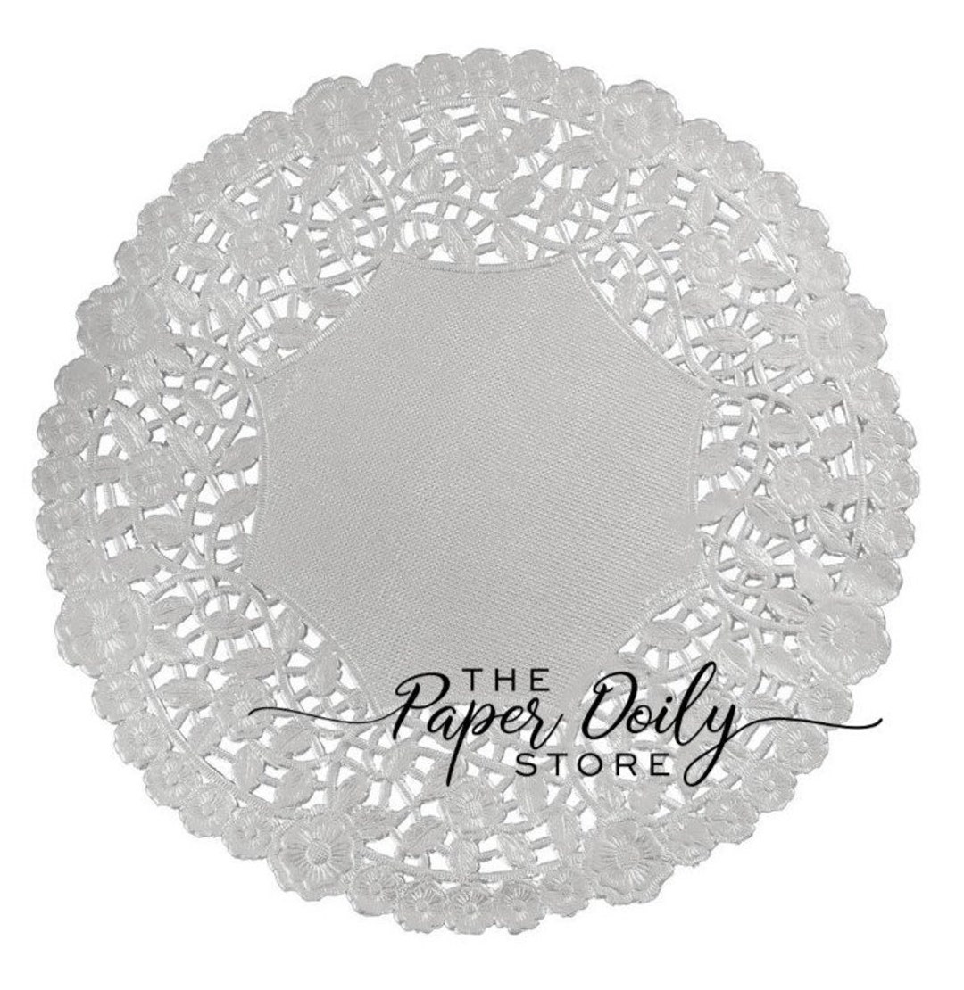 100 - 8" SILVER PAPER DOILIES | Anniversary Decorations, Wedding ...