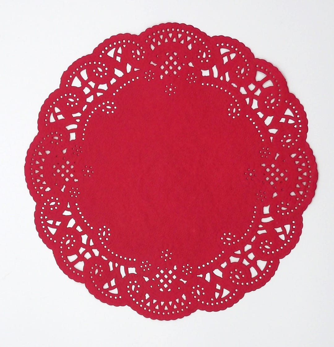 RED Brooklace FRENCH LACE Paper Doilies 6 Size Dark Red Paper Doily ...