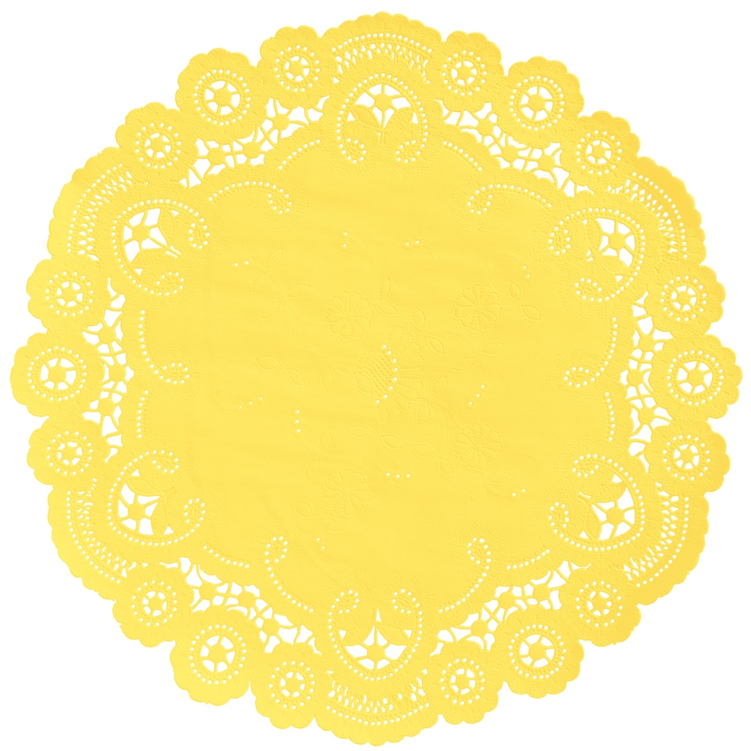 SUNSHINE YELLOW Paper Doilies | 6" Size | Yellow Color Doily, Yellow ...