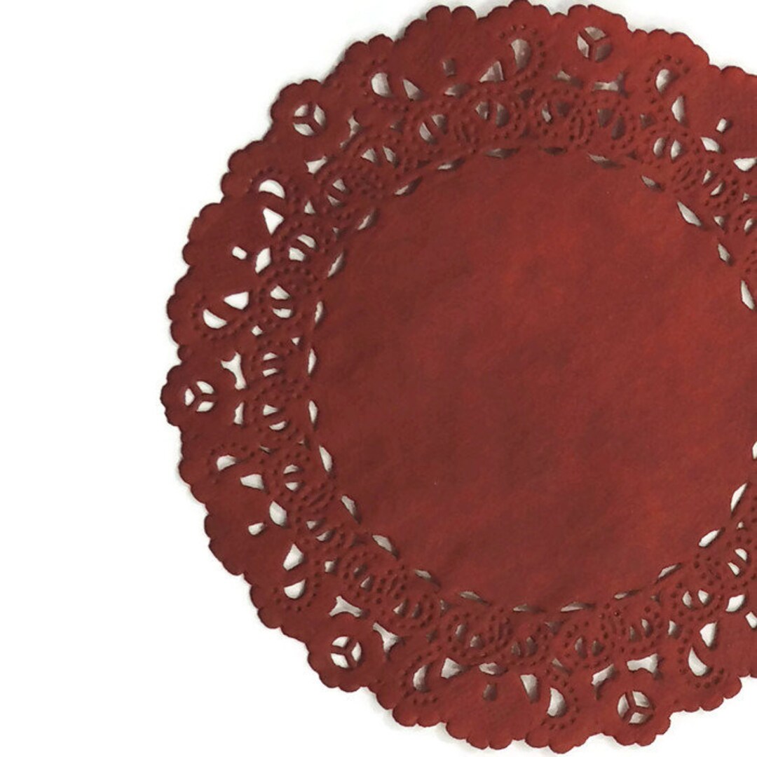 SPICE Normandy Paper Doilies | 10" Size | Rust Color Paper Doily ...