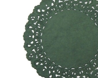 OLIVE GREEN French Lace Paper Doilies| 6" 8" 10" Sizes | Dark Green ...