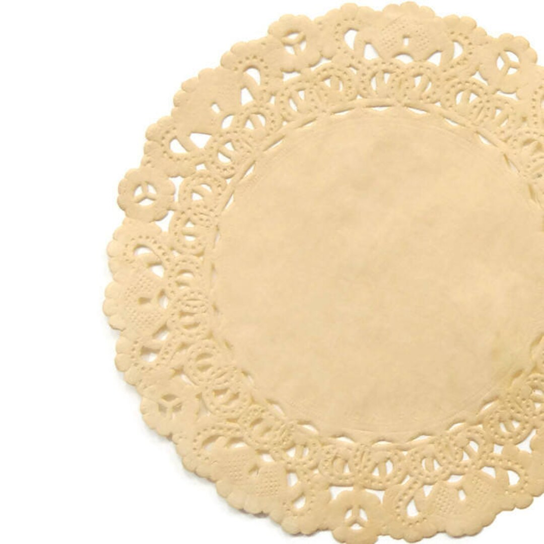 12" - CHAMOIS BEIGE Paper Doilies | Cream Doily, Cream Paper Doilies ...