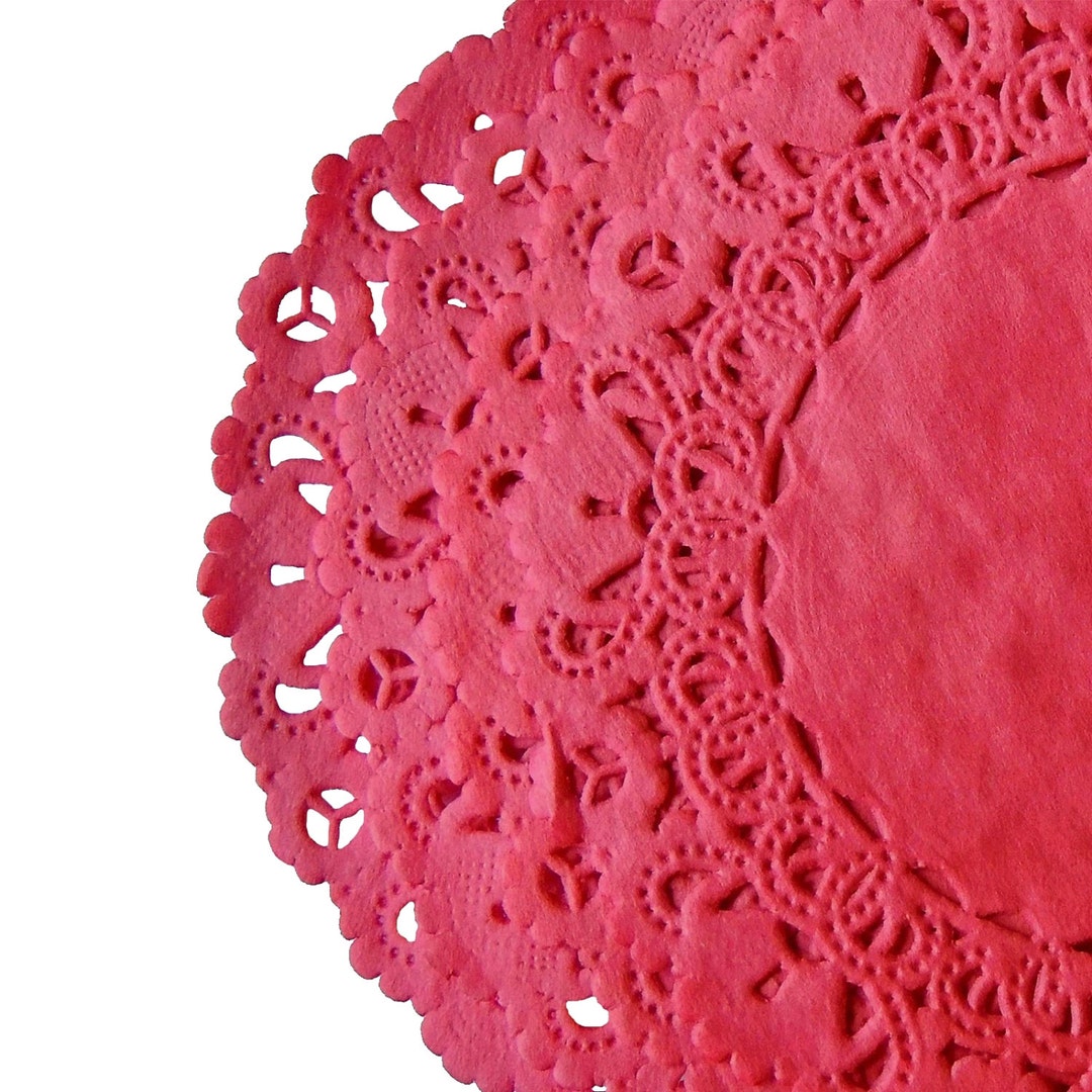 RIBBON RED Normandy Lace Doilies 5 6 8 Sizes Red Paper Doily, Red ...