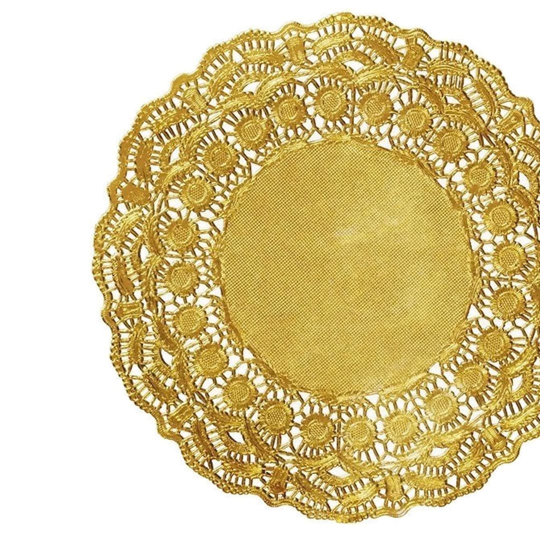 Gold Doily | 9.5" Gorgeous GOLD FOIL Paper Lace Doilies | DIY Gold ...