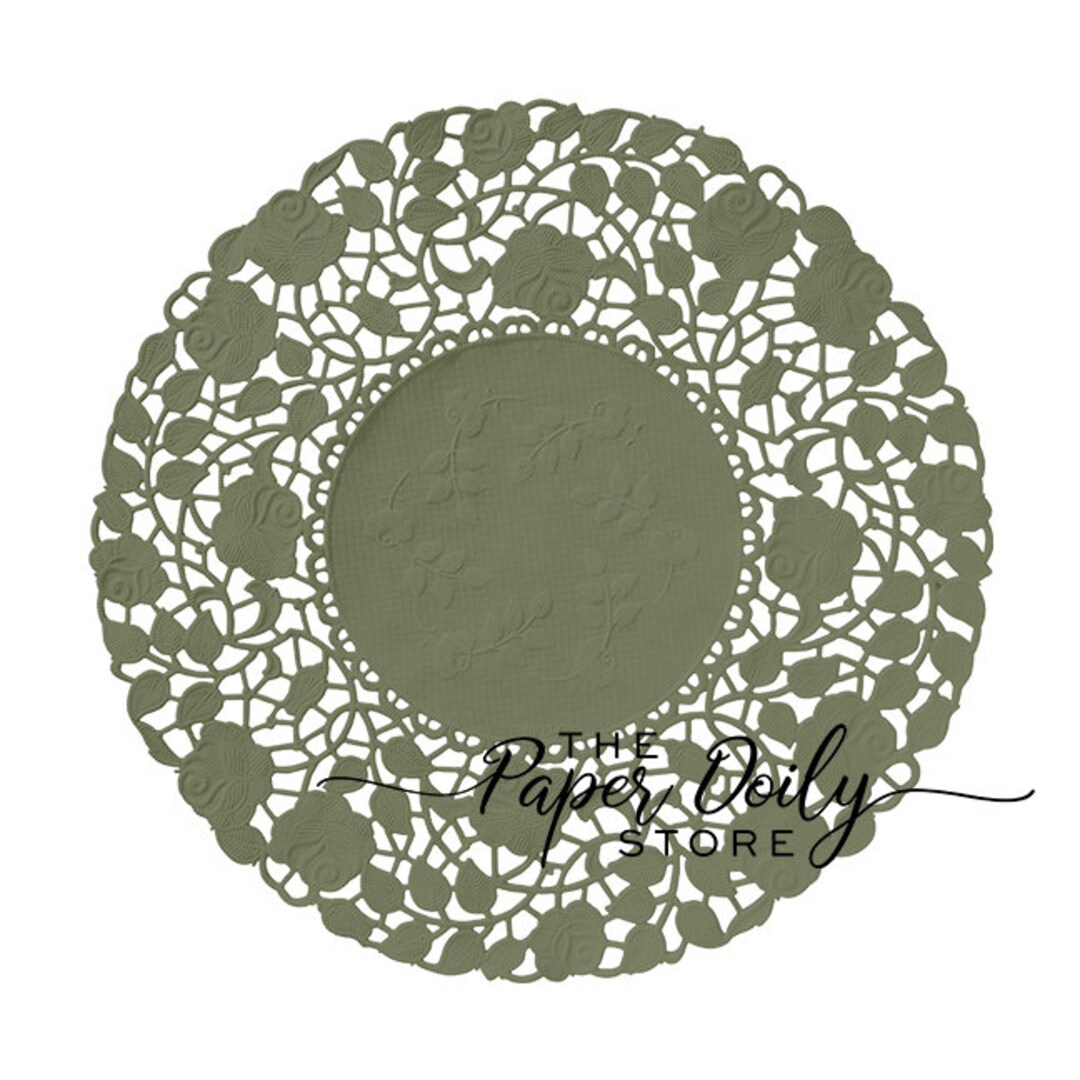 OLIVE GREEN Paper Doilies | 10" Size | Green Paper Doily, Moss Doilies ...