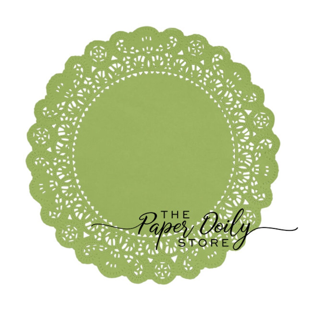 APPLE GREEN Paper Doilies Normandy | 4" 5" 6" 8" 10" Sizes | Apple ...