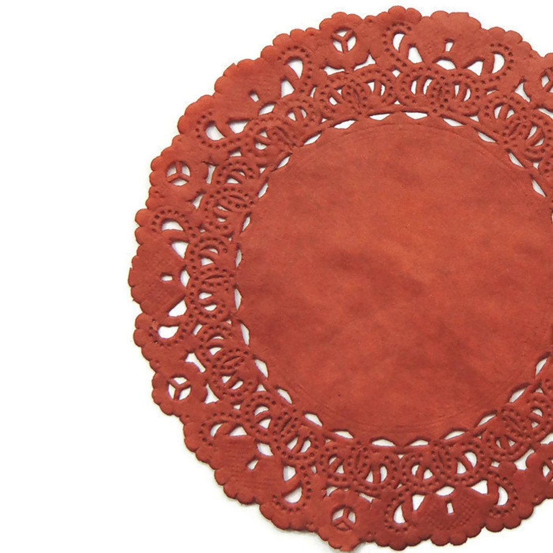 17 - 10" RUST Normandy Paper Doilies | Rust Color Paper Doily, Copper ...