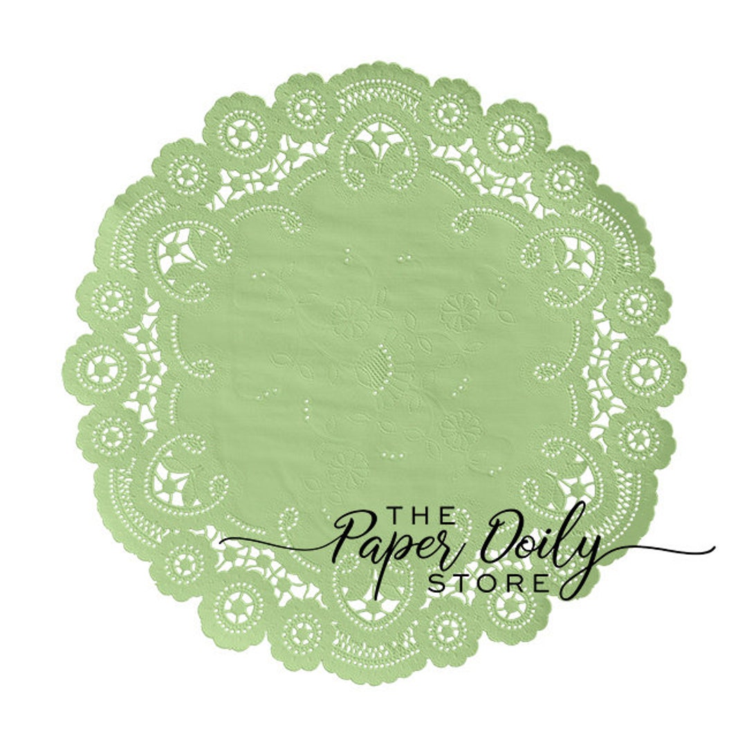 WASABI GREEN French Lace Paper Doilies | 6" 8" Sizes | Green Doily ...