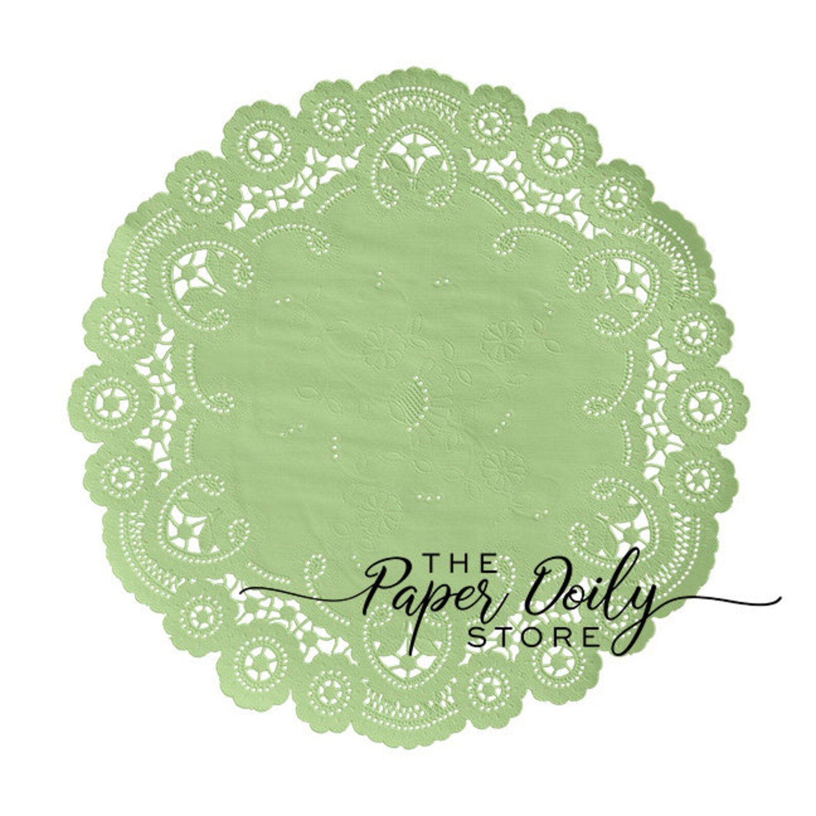 WASABI GREEN French Lace Paper Doilies | 6" 8" Sizes | Green Doily ...