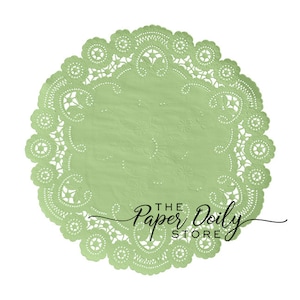 WASABI GREEN French Lace Paper Doilies | 6" 8" Sizes | Green Doily ...