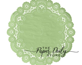 SAGE GREEN Paper Doilies Normandy | 4" 10" 16" Sizes | Sage Doilies ...