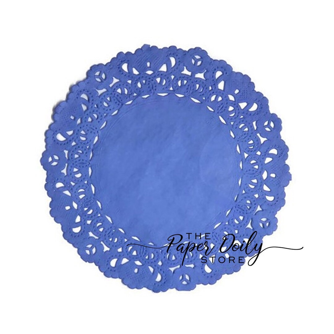 BLUEBIRD BLUE Paper Doilies | 4" 10" Sizes | Bright Blue Doilies, Blue ...